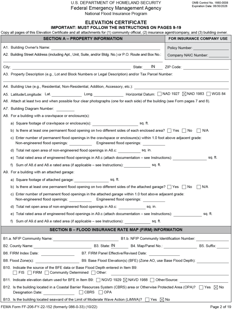 Elevation Certificates – Walker & Associates